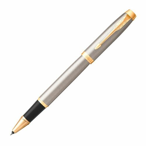 Ручка роллер Parker IM Core T321 (CW1931663) Brushed Metal GT F чернила черн. подар. кор.