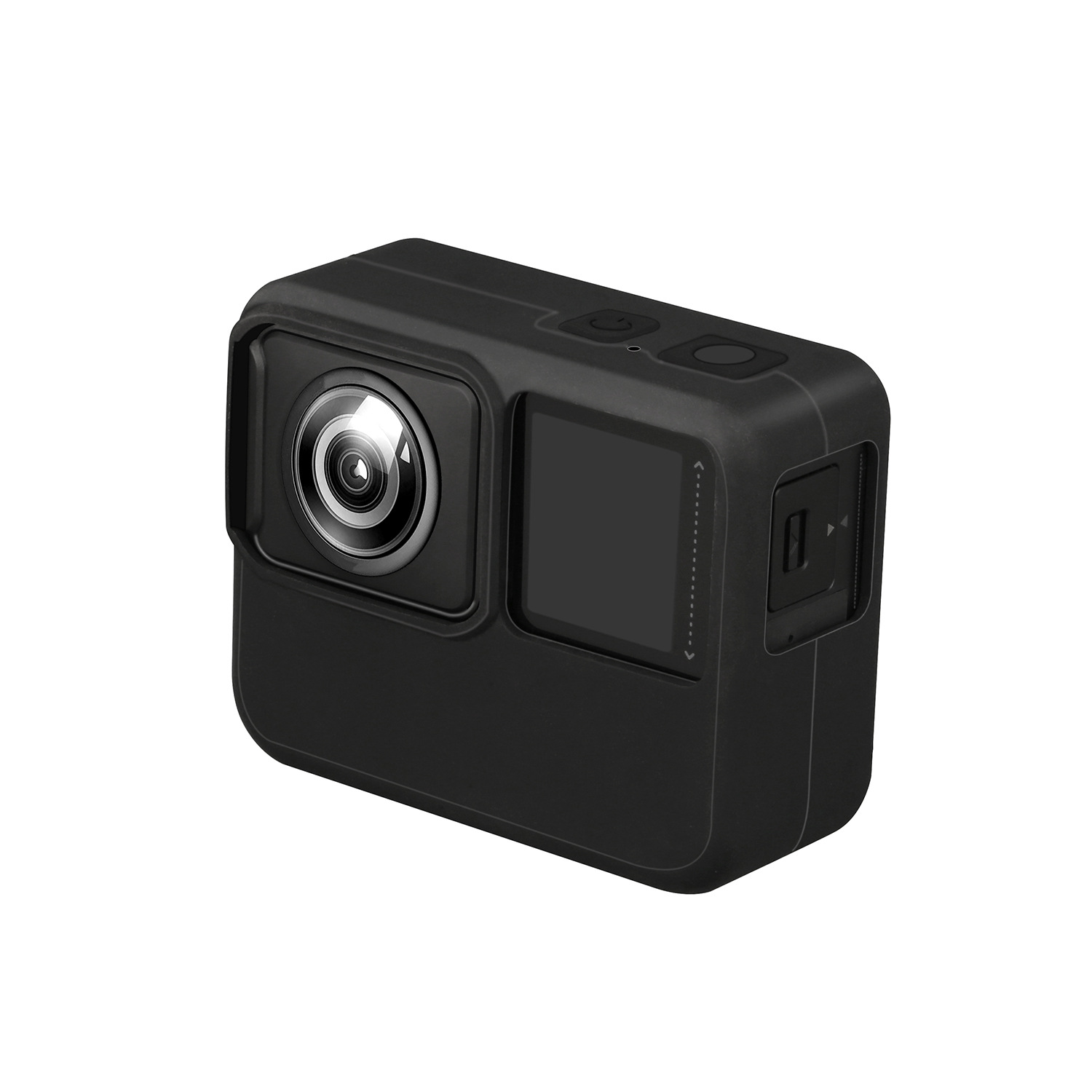 Силиконовый противоударный чехол MyPads Antiurto для экшн-камеры insta360 ONE R RS ультра-тонкий из мягкого качественного силикона черный