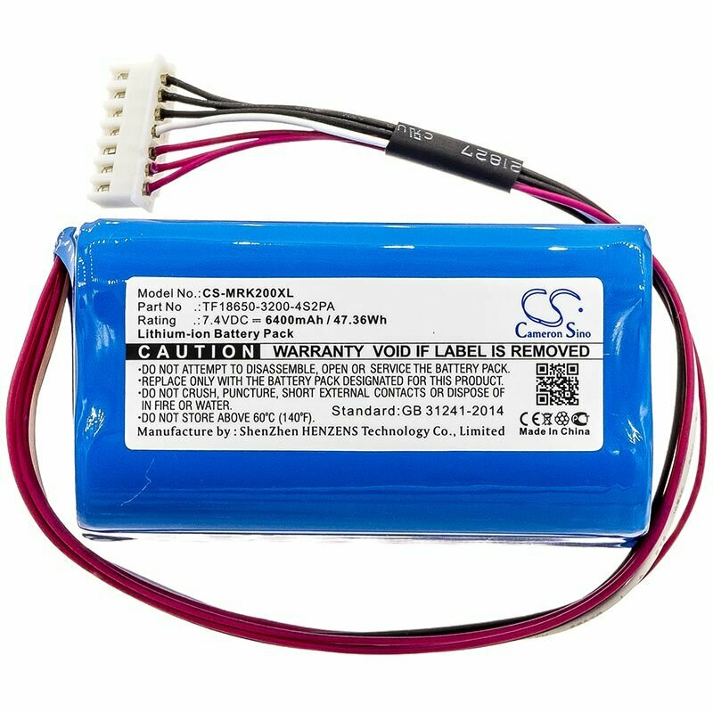 Аккумулятор для Marshall Kilburn II 6400 mAh, Kilburn 2, Marshall C196A1, 7252-XML-SP - CS-MRK200XL от компании Cameron Sino