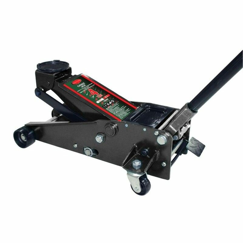 Домкрат подкатной гидравлический двухпоршневой 4т с 3-мя уровнями фиксации(h min 140мм, h max 508мм)