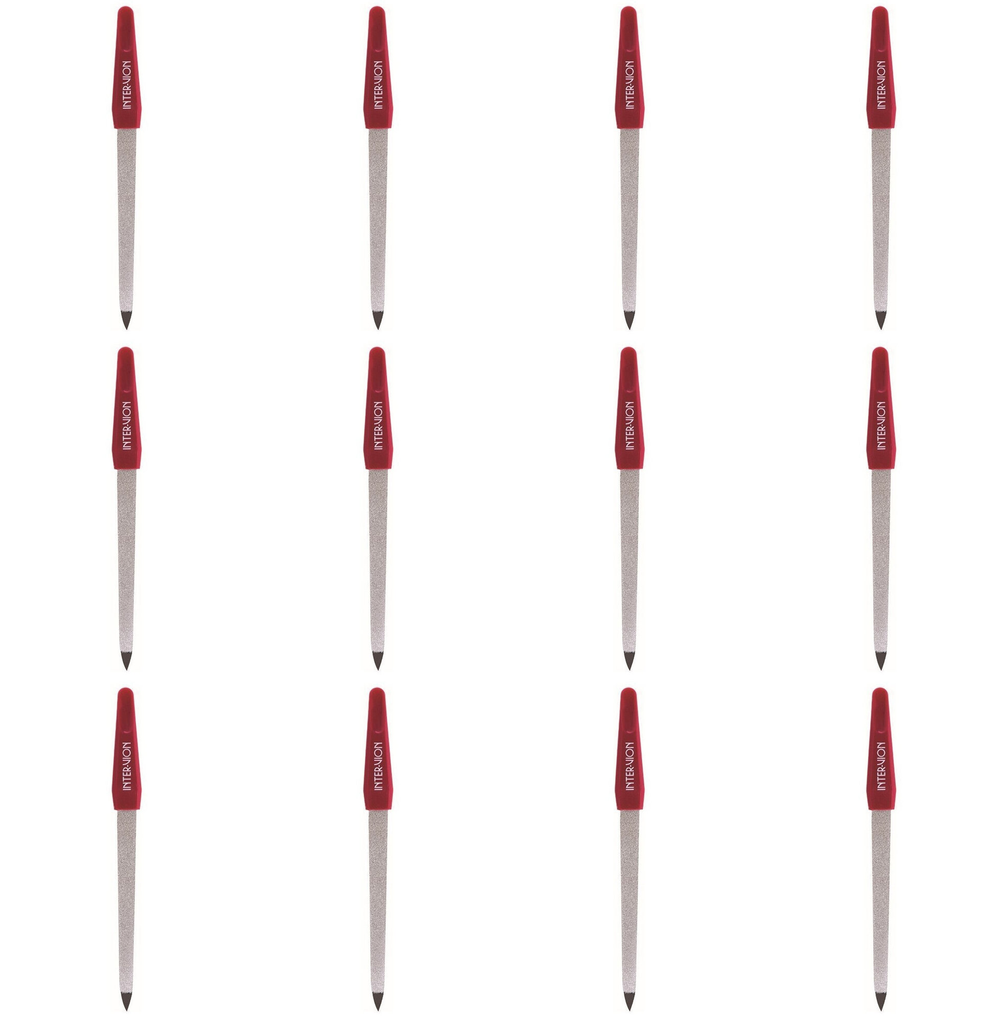 InterVion Пилка сапфировая большая в чехле 17 см, 12шт