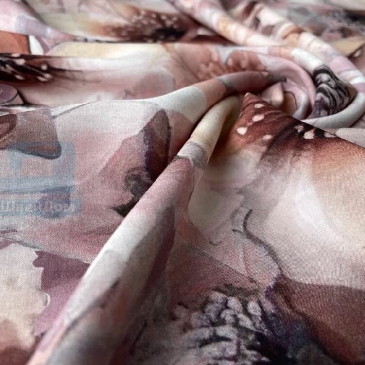 Шелковый батист ткань для шитья, 100% вискоза, 1 м, плотность 80 гр м2, ширина 150 см