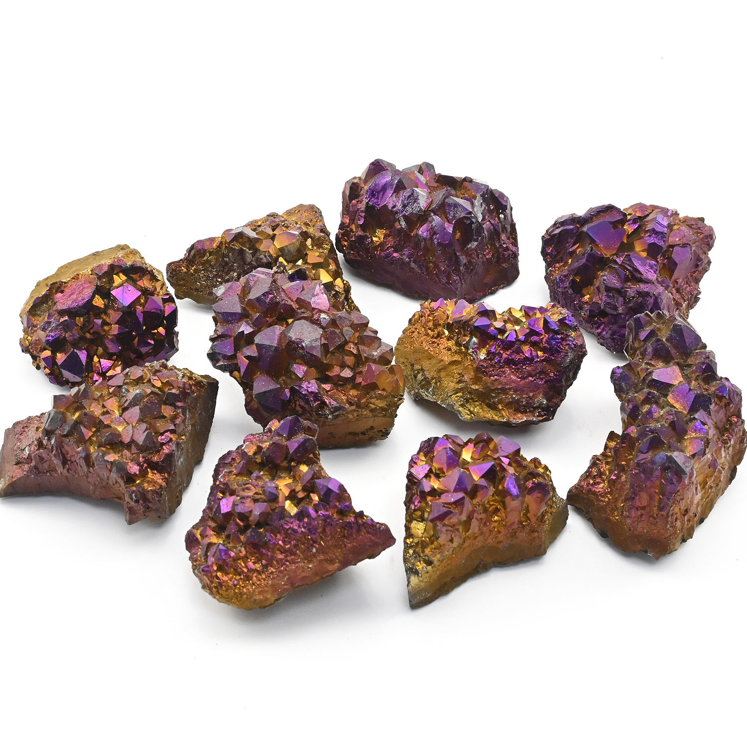 Друзы аметиста тонированного в коробочке 180*125*45мм .