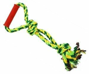 Игрушка N1 Грейфер веревка плетеная с ручкой для собак ГР336, 40см
