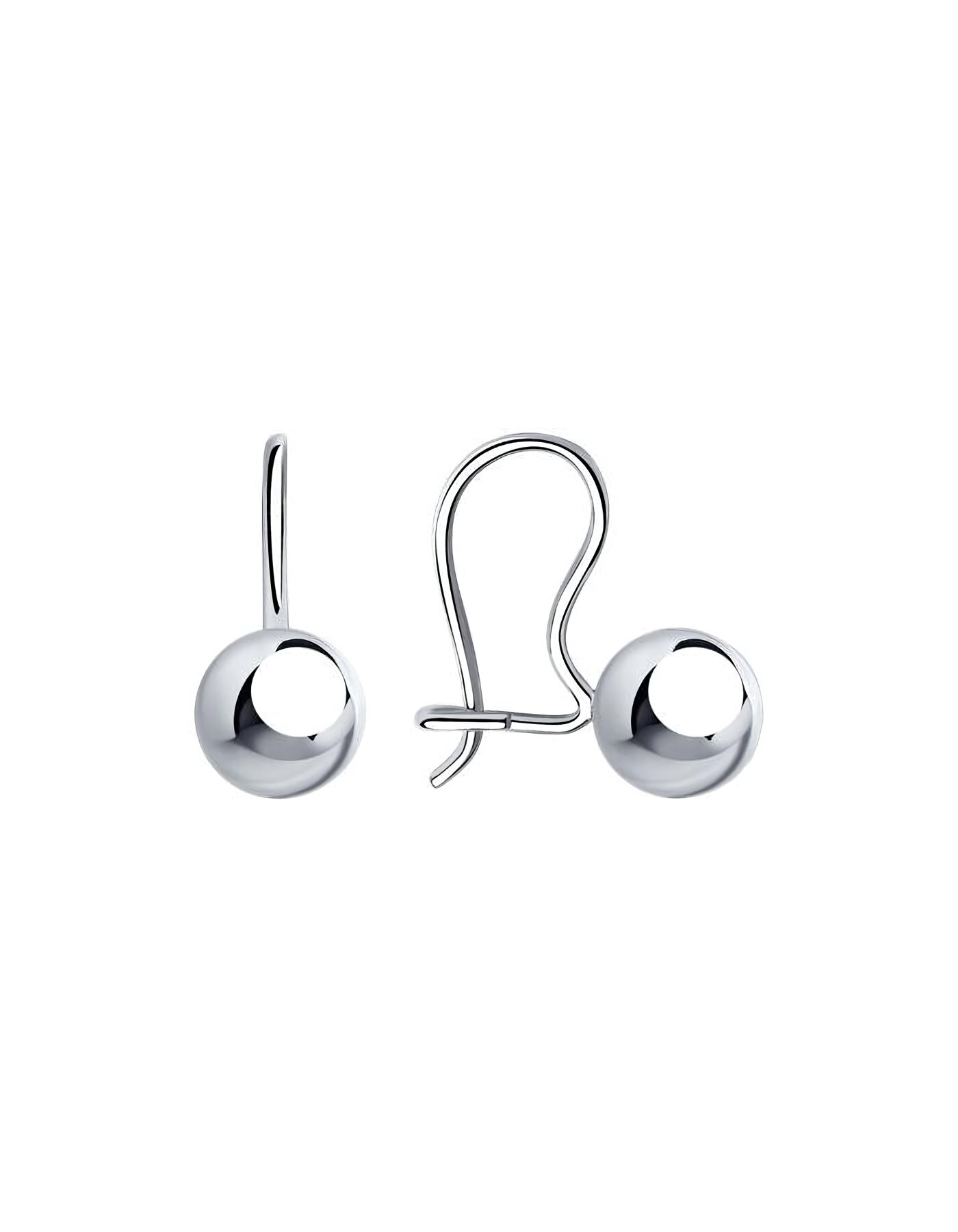 Серьги, серебро, 925 проба, родирование