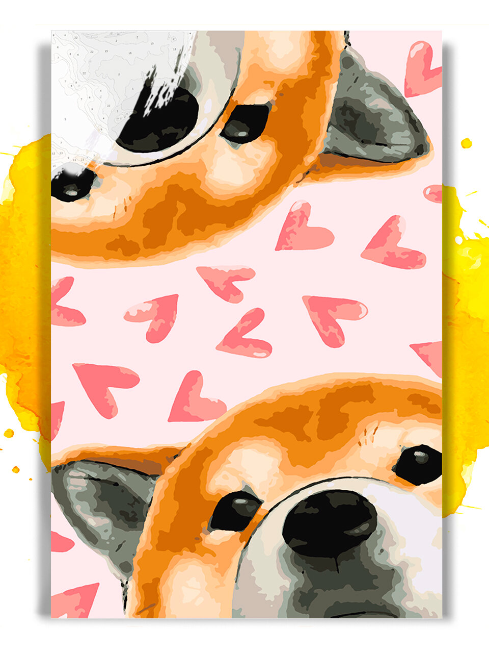 Картина по номерам НА ХОЛСТАХ Сиба-ину