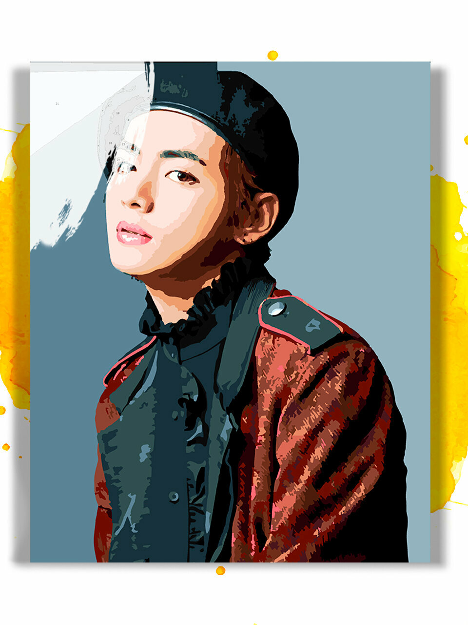 Картина по номерам на холсте BTS Ким Тэ Хён 2, 40 х 50 см