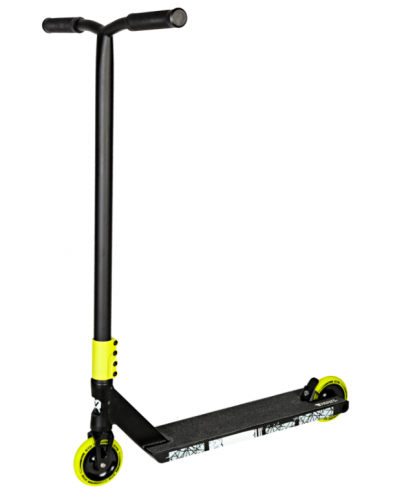 Самокат Novatrack Crow 10, 100 мм, SCS, алюминий, черный с зеленым