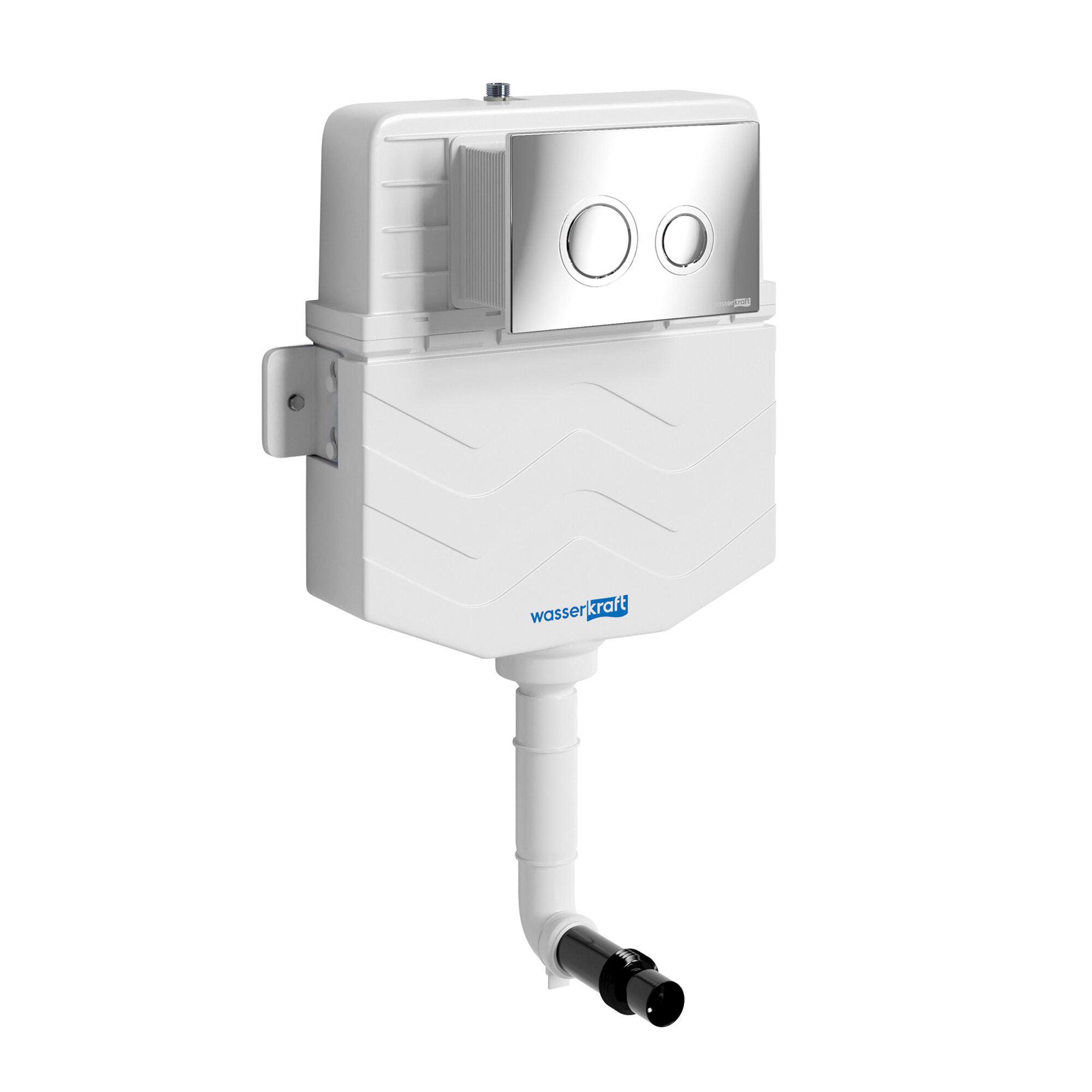 Смывной бачок скрытого монтажа WasserKRAFT Aller 10 10TLT.031. ME. CH01 с клавишей смыва хром глянцевый