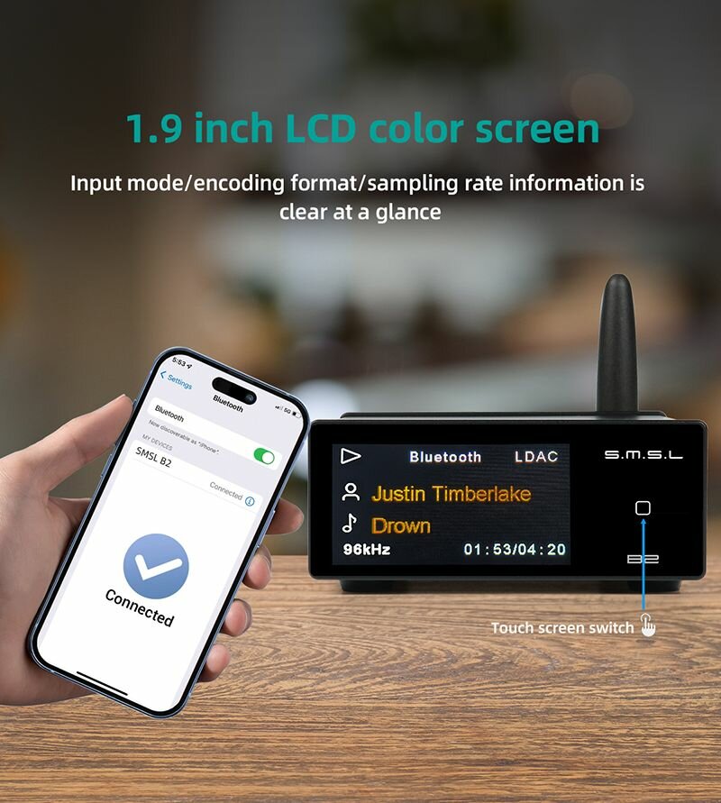 USB/Bluetooth Аудио конвертер SMSL B2