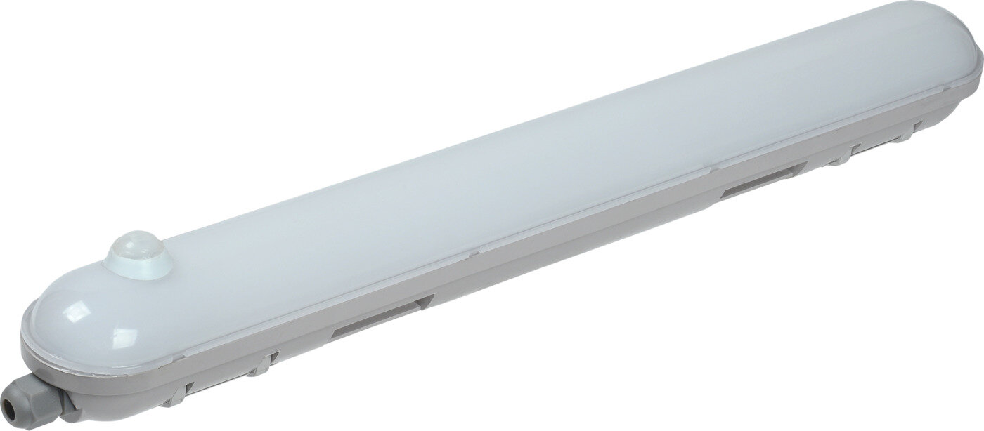 Светильник светодиодный IEK ДСП 1304Д, 18Вт, 4500К, IP65, 600мм, серый пластик, датчик движения