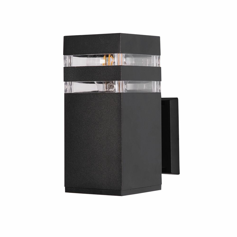 Уличный настенный светильник Arte Lamp Heather W90xL140xH200 мм E27 цвет черный, арт. A4413AL-1BK