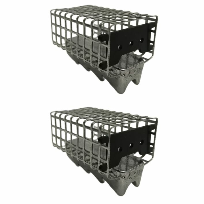 2 шт. Кормушка фидерная с грунтозацепом 120 гр. для реки с умеренным или сильным течением