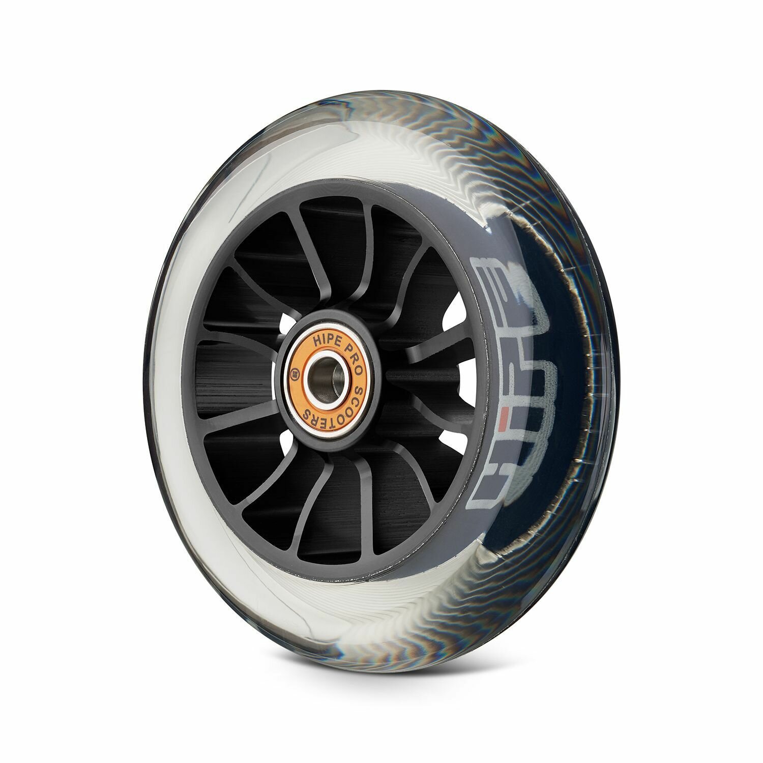 Колесо Hipe H01 для трюкового самоката, диаметр 110 мм, прозрачный/black