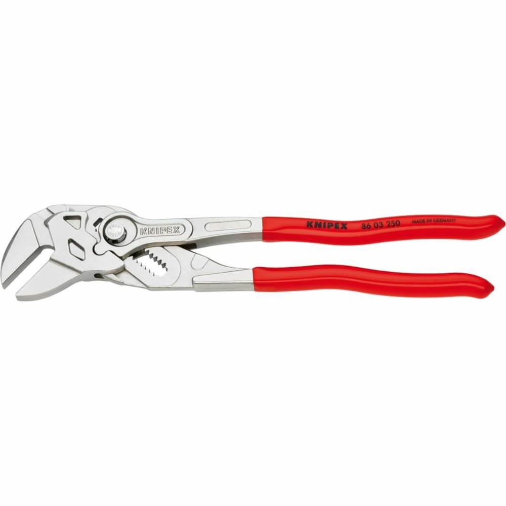 Клещевой ключ KNIPEX KN-8603250 из прочного CrV сплава с пластиковой рукояткой многопозиционный регулируемый захват