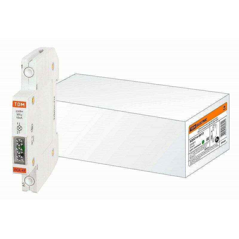 Лампа сигнальная компактная ЛСК-47 зеленая (LED) AC/DC TDM, цена за 1 шт