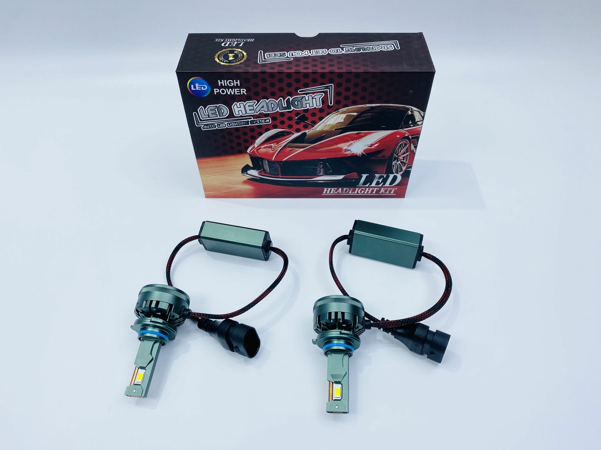 Светодиодные LED лампы Sigma Light K5C White, 12-24В, 120Вт, 5500К, цоколь НB3 (9005), комплект 2шт