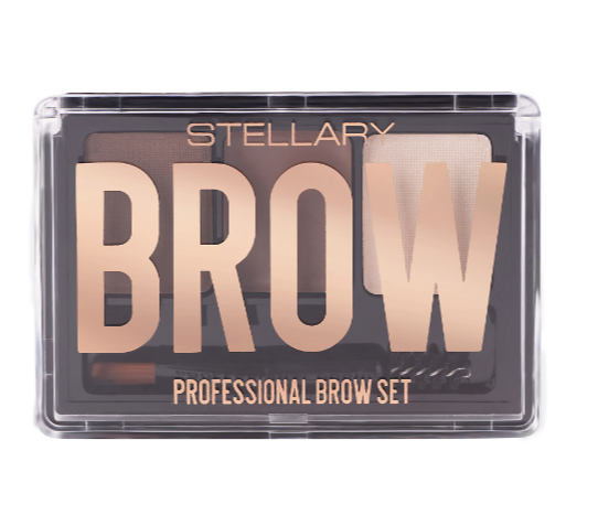 Набор для бровей Stellary Professional Brow set, тон 02 brunette, 2,40 г