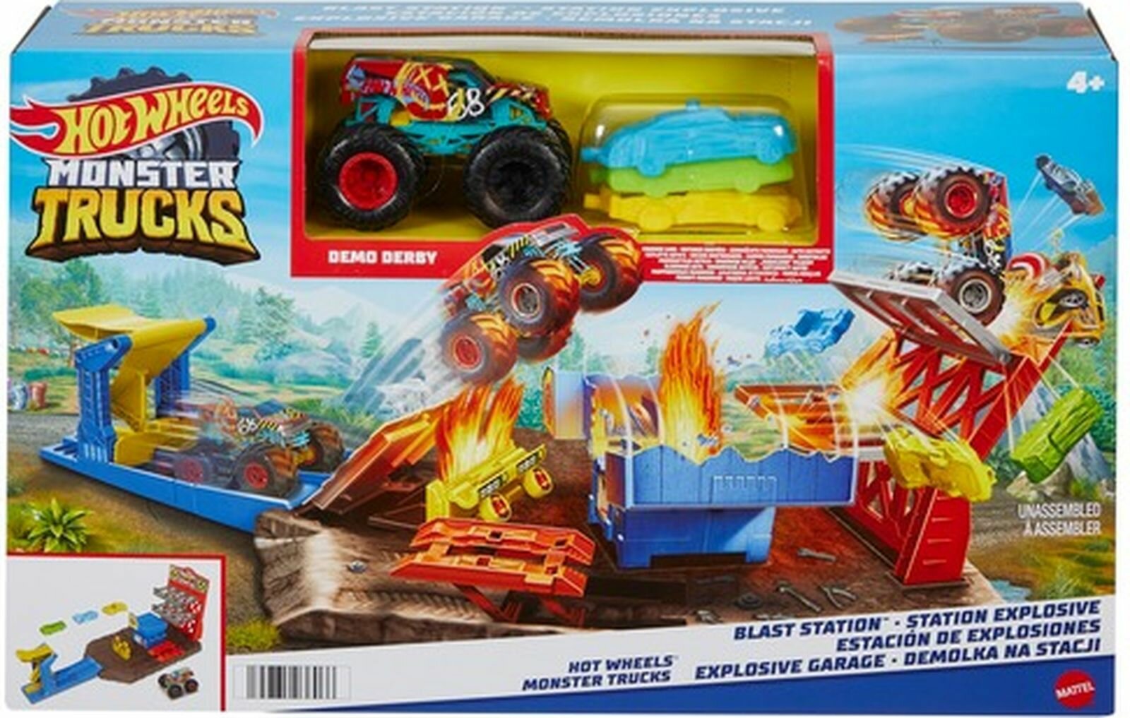 Игровой набор Hot Wheels "Взрывная Станция", для мальчиков, от 4 лет, пусковой механизм