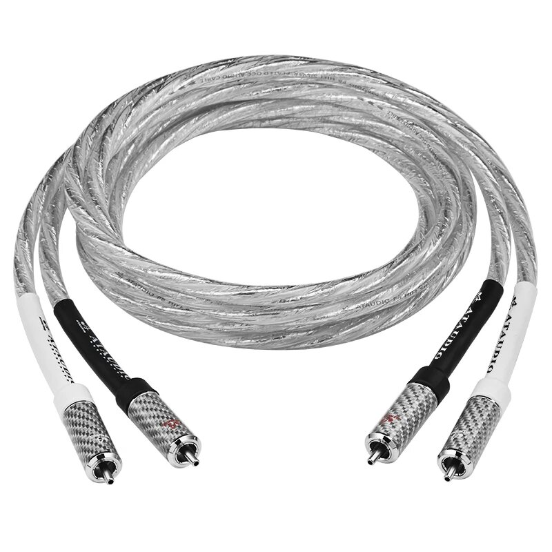 ATAUDIO RCA аудиокабель 6N OCC посеребренный 2 м