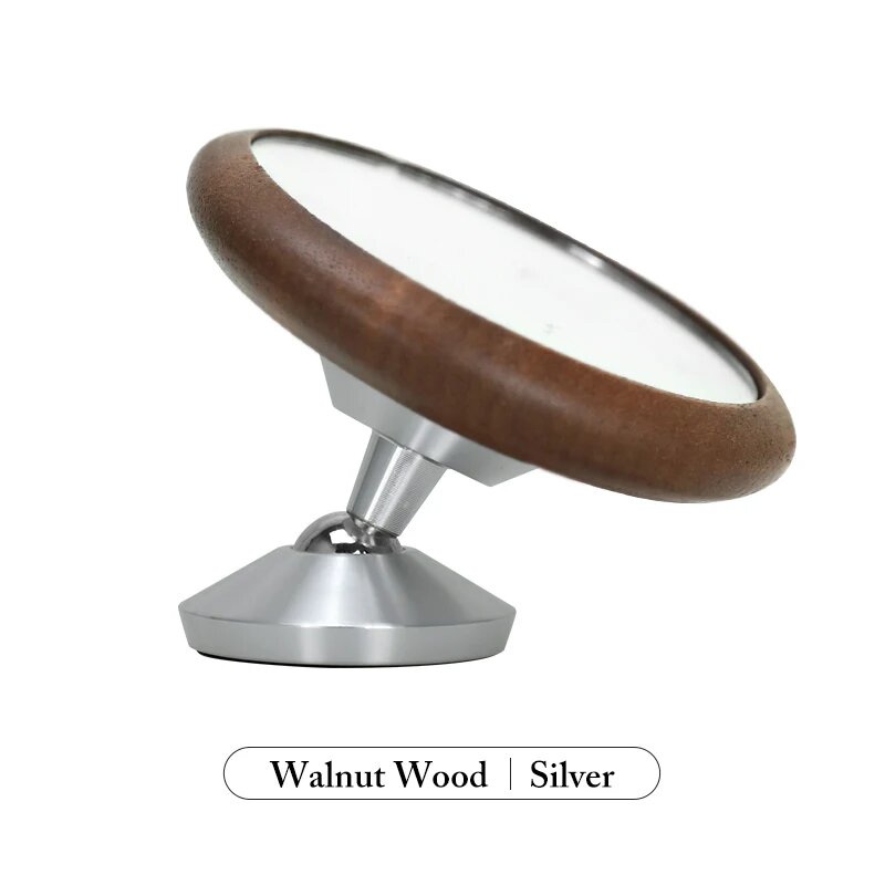 Зеркало настольное Kisshome Walnut Wood Silver