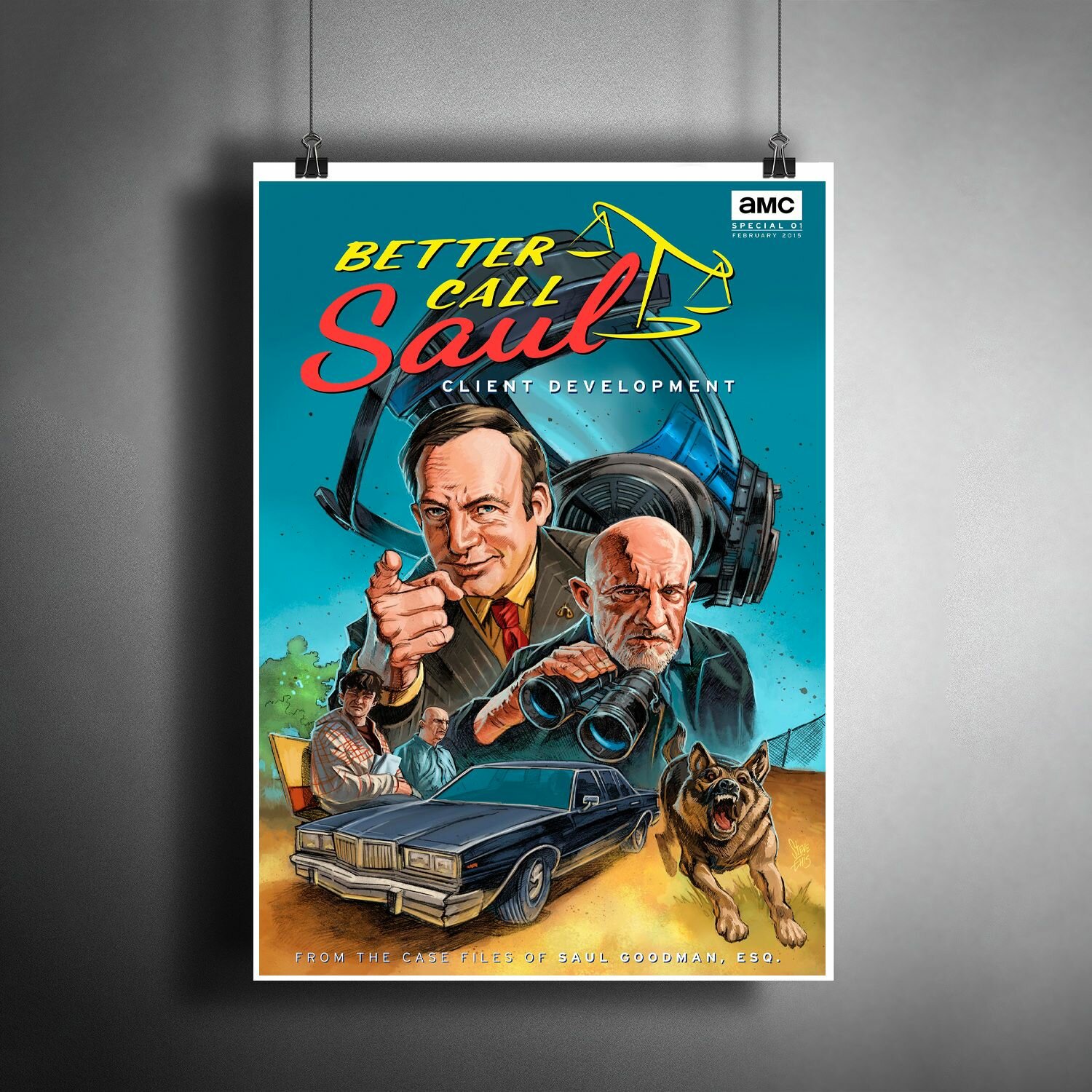 Постер плакат для интерьера "Сериал: Лучше звоните Солу. Better Call Saul" / Декор дома, офиса, комнаты, квартиры A3 (297 x 420 мм)