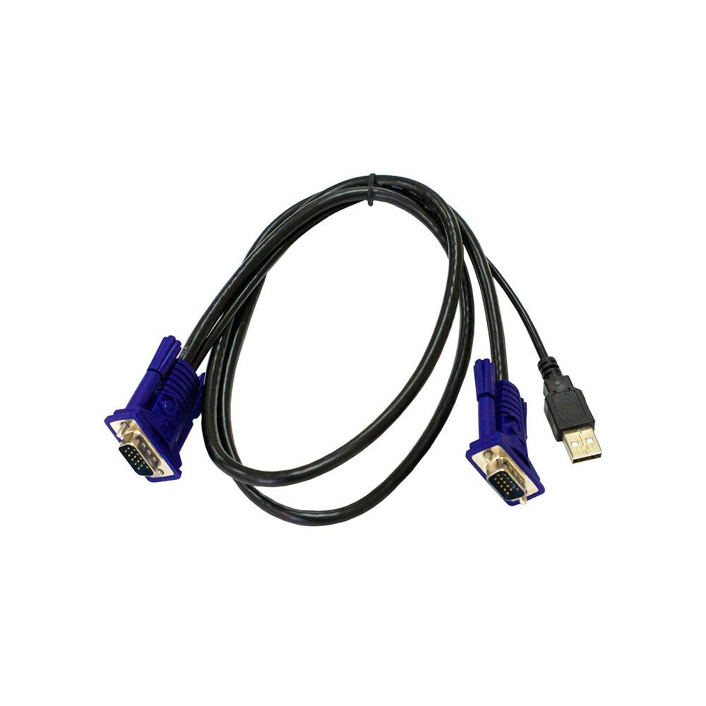 ORIGO Переключатель OKVMCU A1A KVM-кабель с разъемами VGA и USB, 1.8 м