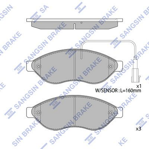 HI-Q SP1904 sp1904 колодки дисковые передние\ Citroen (Ситроен) jumper, Fiat (Фиат) ducato, Peugeot (Пежо) Boxer