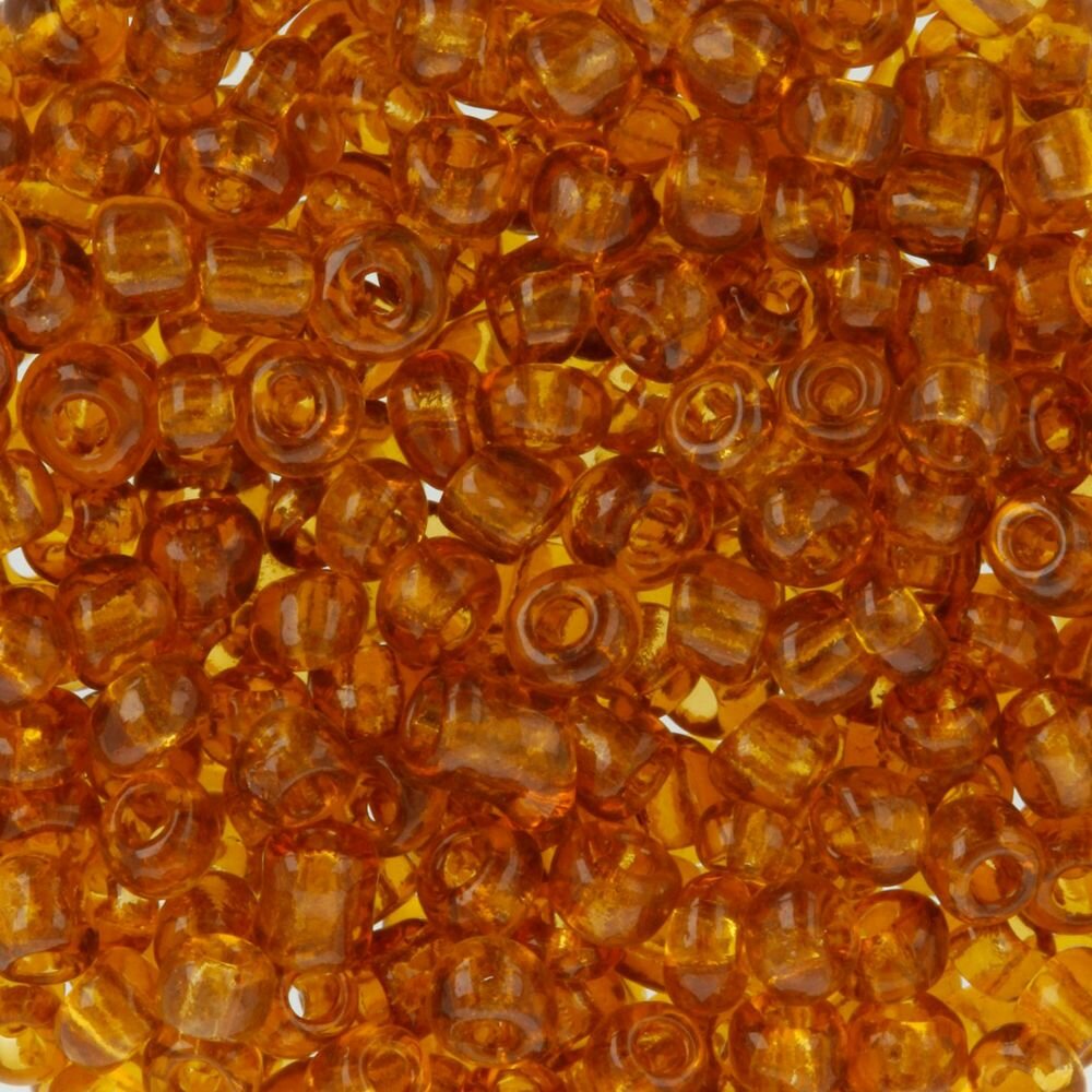 Бисер "Zlatka" GR 08/0 (0001-0021A) 10 шт 10 г №0002C янтарный