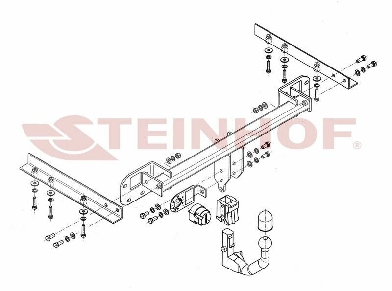 Фаркоп на Subaru Legacy седан 2009-2018 (паспорт и сертификат в комплекте)(без электрики) Steinhof. S-367