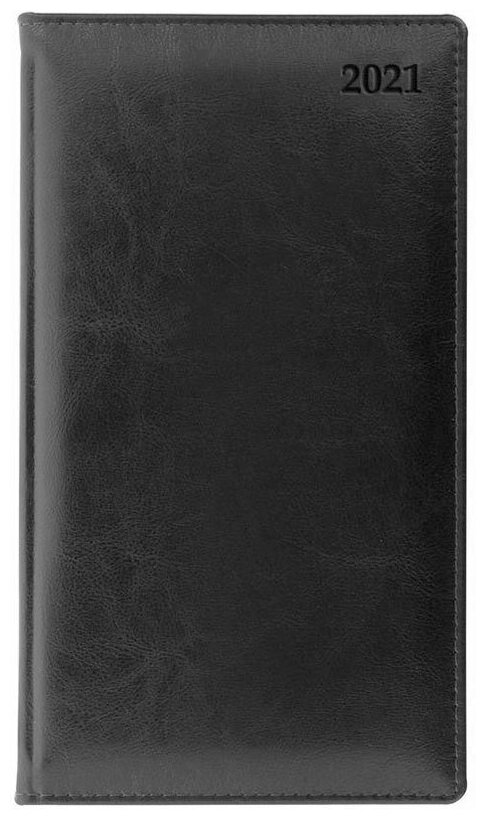 Еженедельник Letts Global Deluxe A6 белые стр кожа золотой срез черный