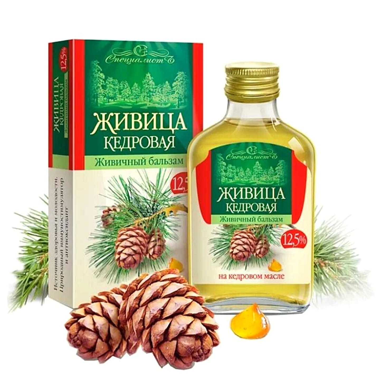 Живичный бальзам кедровый Специалист 12,5%, 100 мл