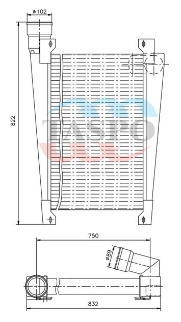 Интеркулер дв. Cammins 62127-1172010 (TASPO)