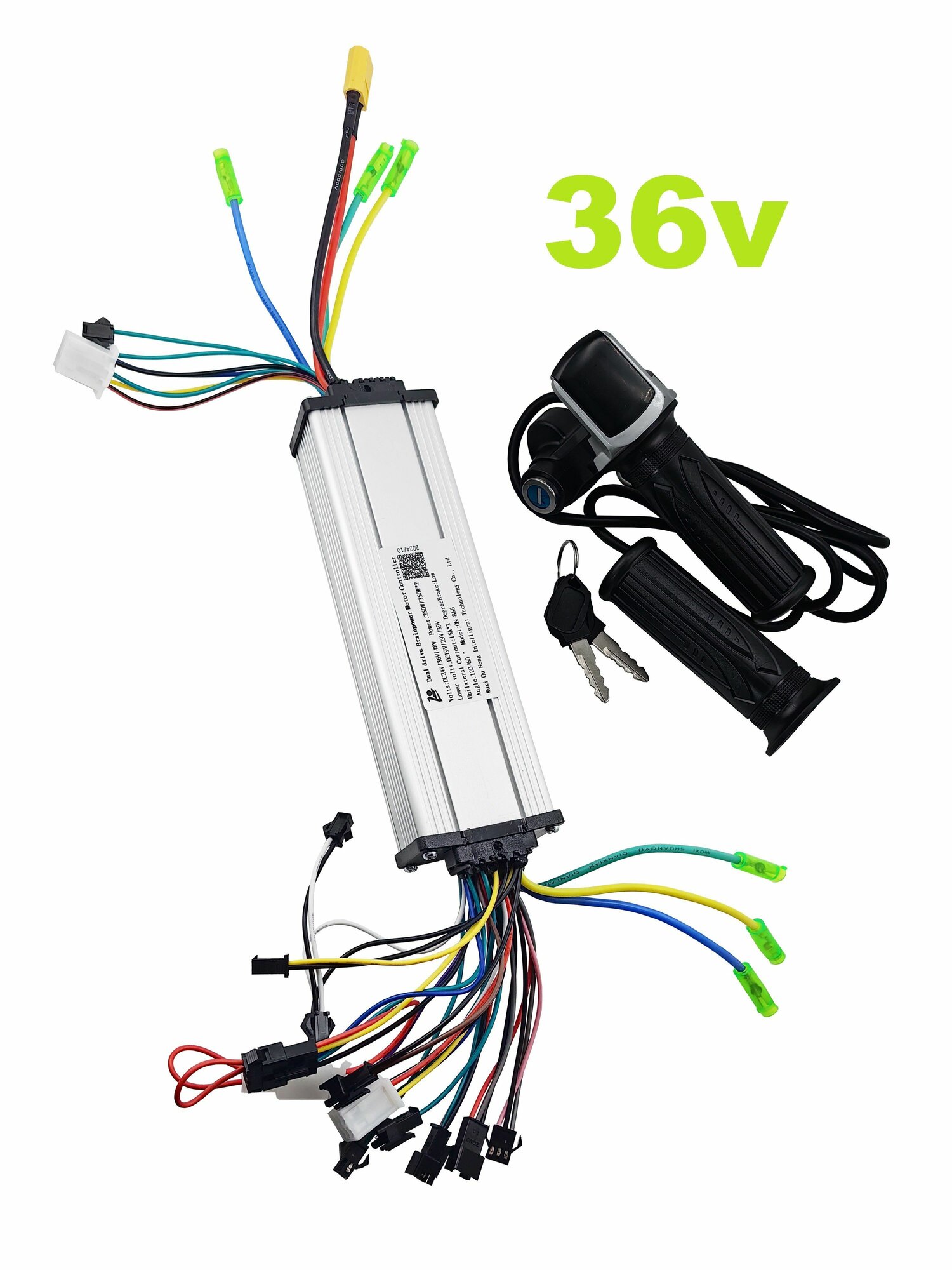 Комплект контроллер и ручка газа для полного привода электросамоката электровелосипеда