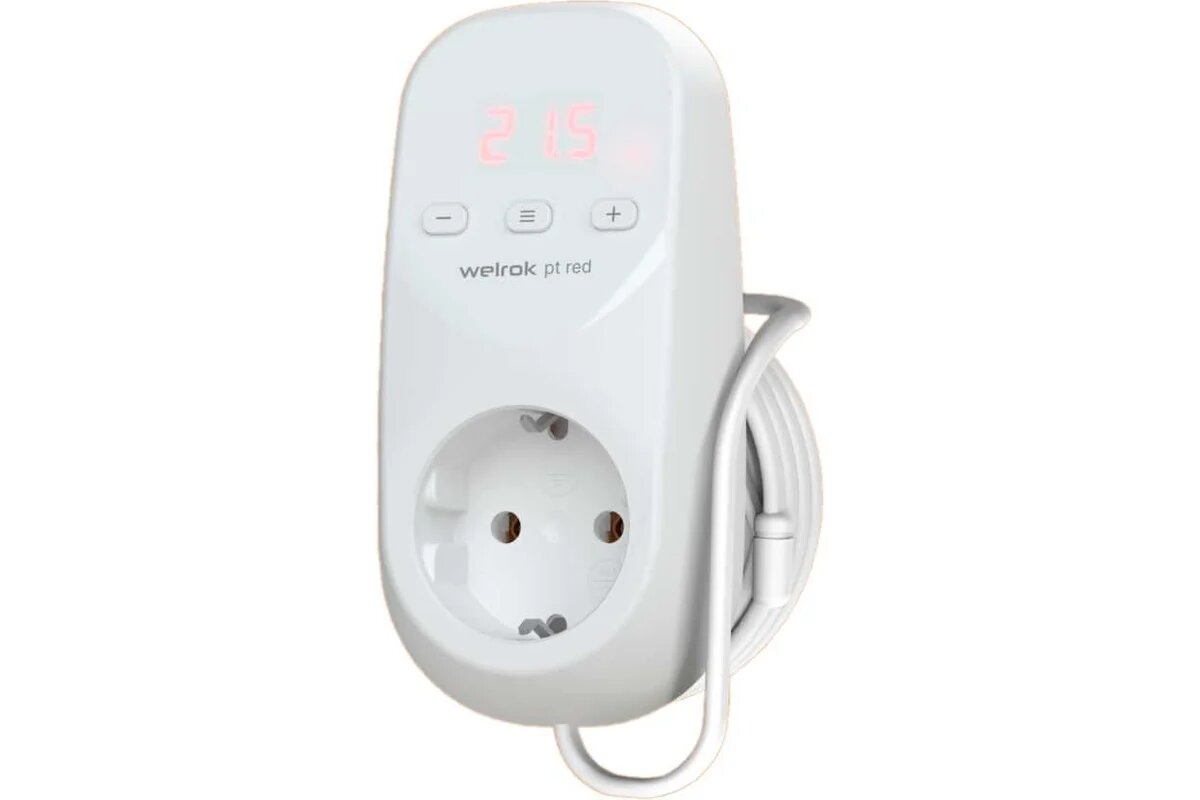 Welrok pt 2m red Терморегулятор эл. для обогревателя 16 А, 3000 ВА, 0…30 °С