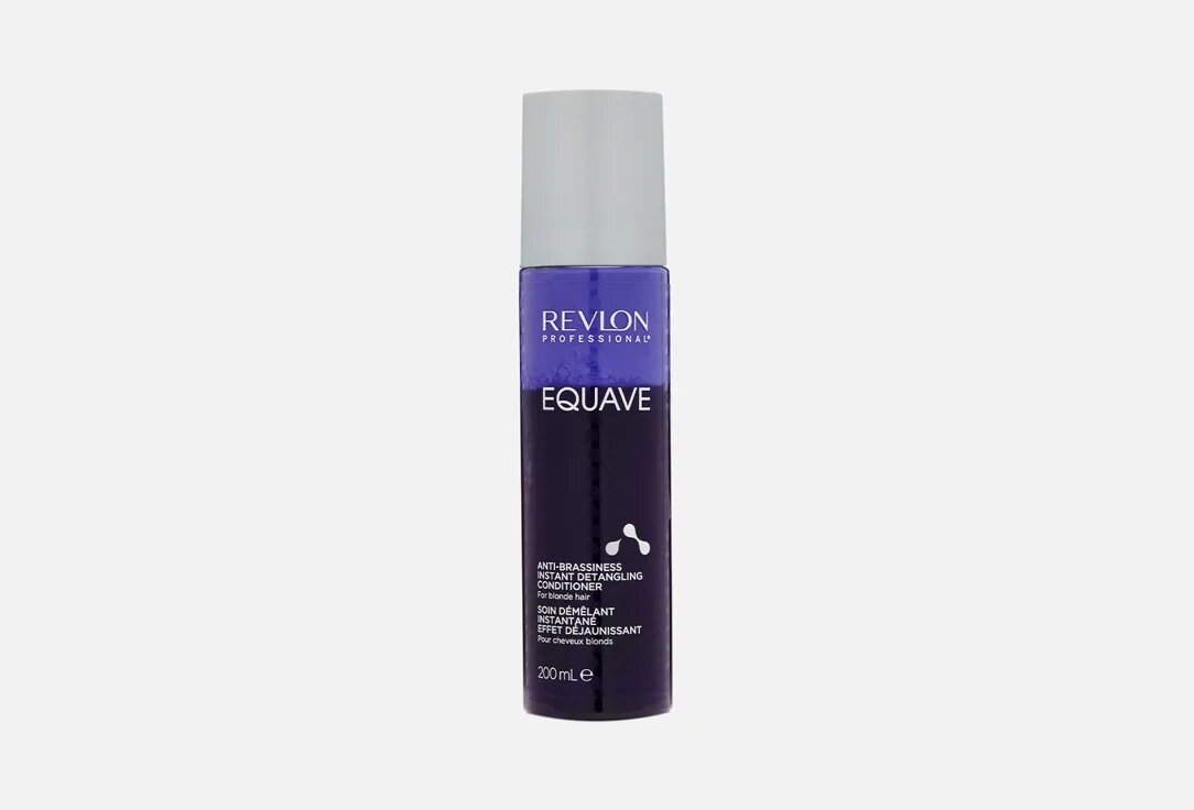 Спрей-кондиционер Revlon Equave Anti-Brassiness Instant Detangling, несмываемый, для осветленных волос, 200 мл