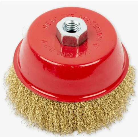 Щетка метал латунир мягкая проволока 125x14 Форс