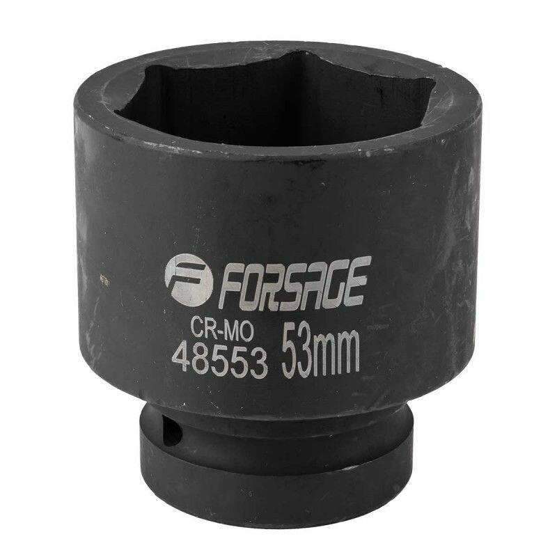 Головка ударная FORSAGE, хромомолибден, шестигранник, посадка квадрат 1", 53 мм