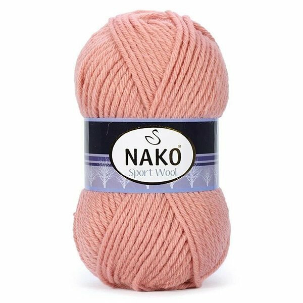 Пряжа Nako SPORT WOOL 2807 пудра (5 мотков)