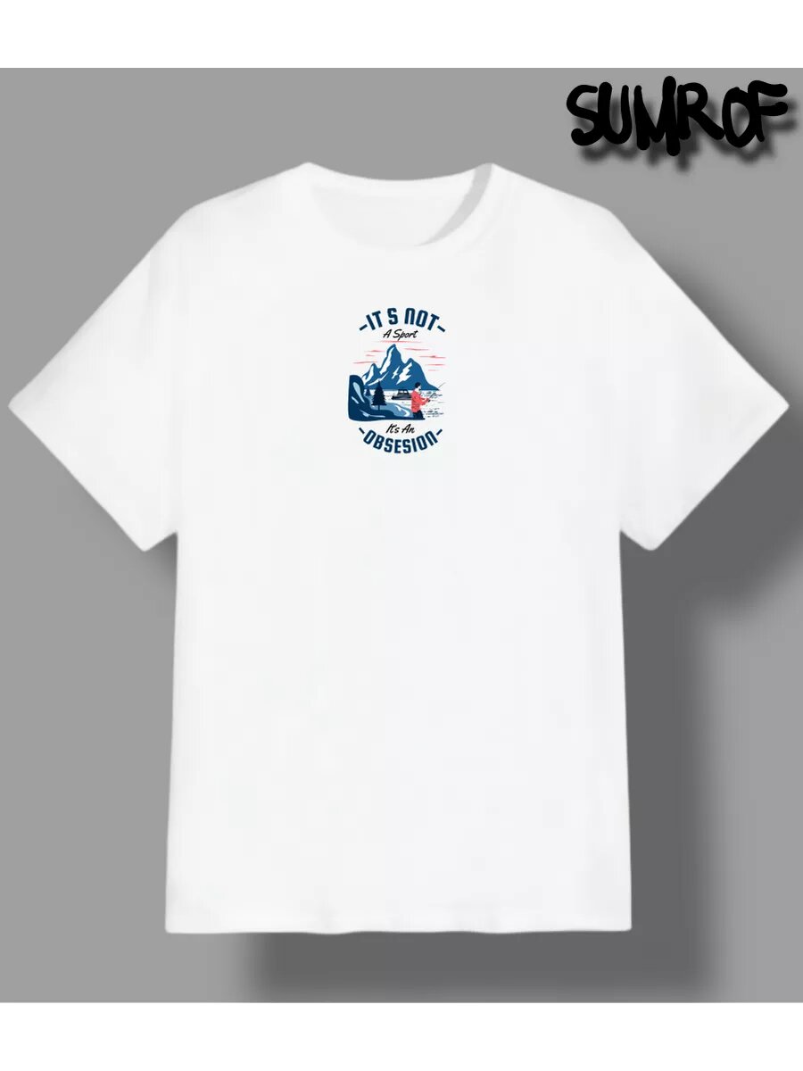 Футболка горы рыбалка