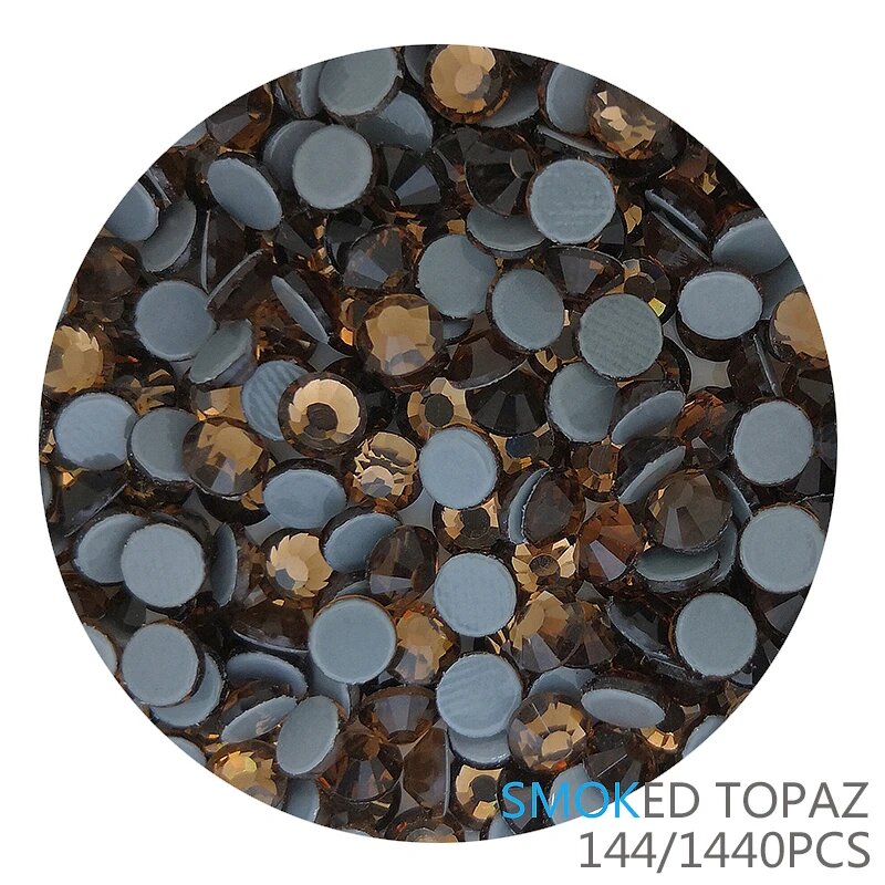 Стразы горячей фиксации Smoked Topaz, 144/1440pcs