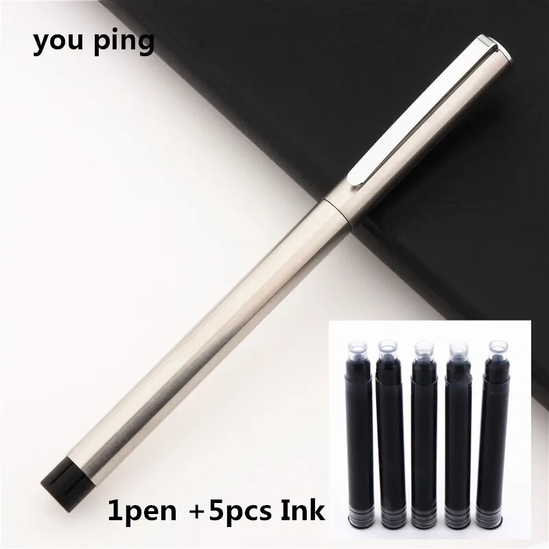 Jinhao авторучка черная серебристая ЭФ, C-1