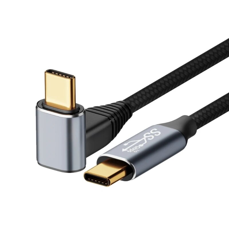 USB Type-C к USB Type-C кабель 90 градусов 100 Вт 0,5 м, Male to male