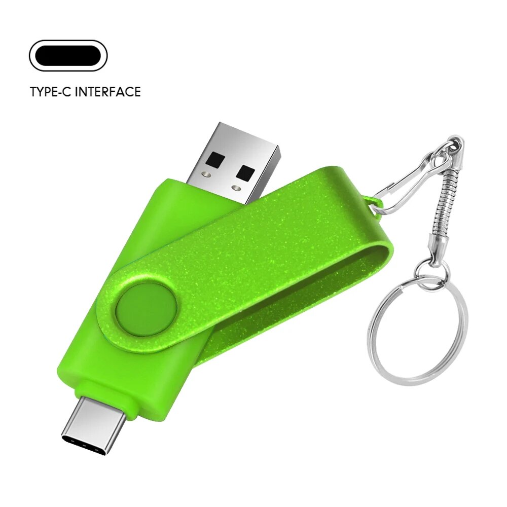 USB-флешка fivestarsbuy OTG Micro USB Flash Drive 64 ГБ 4 ГБ, Green