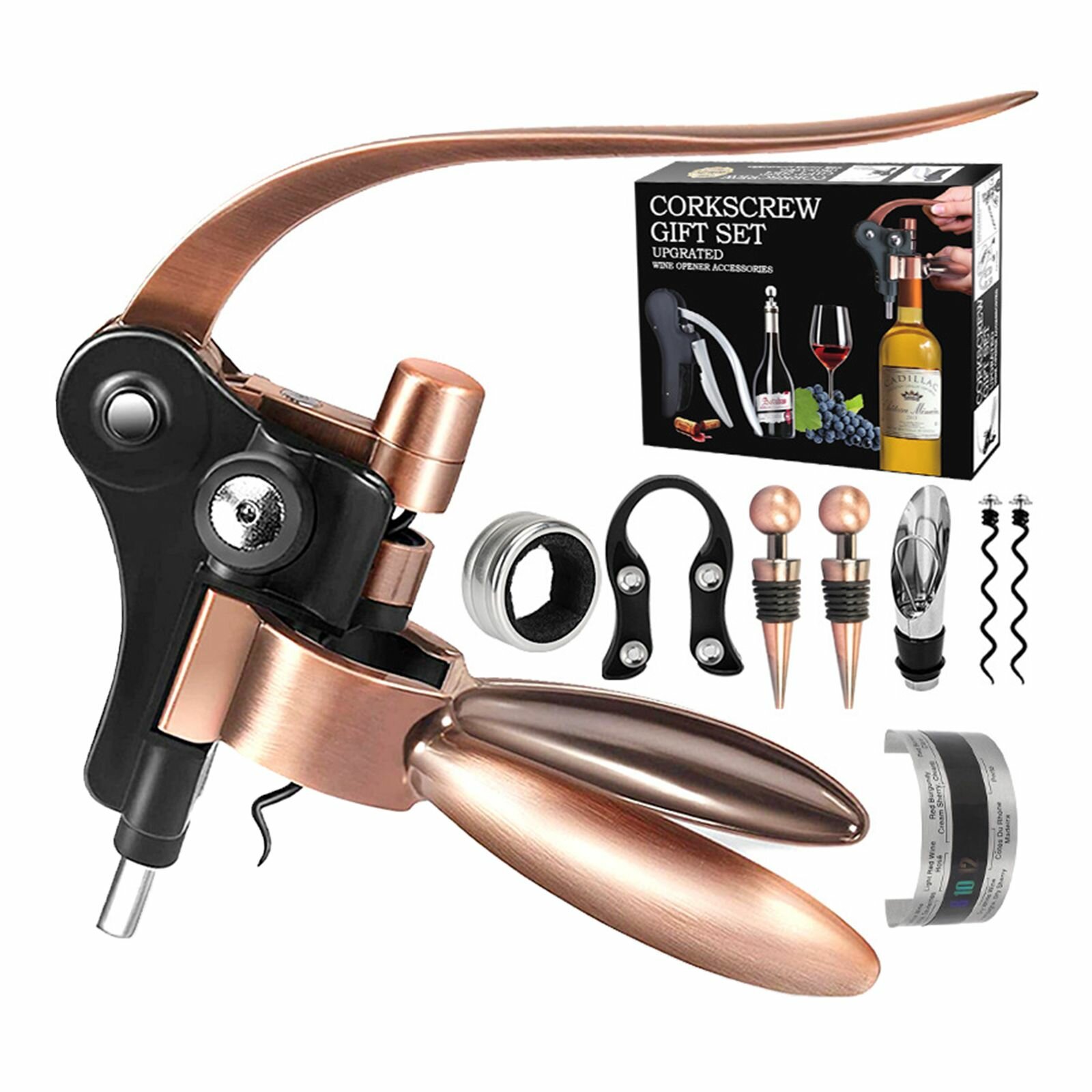 Открывалка для бутылок вина, набор штопоров, портативная пробка из цинкового сплава в форме кролика