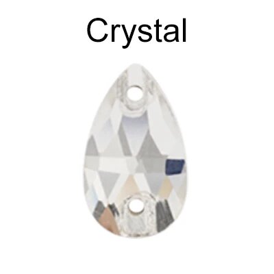 Стразы астробокс каплевидные 11x18 мм стеклянные 24 штуки Crystal