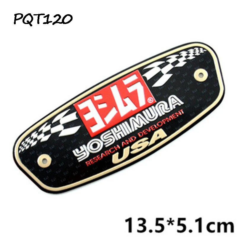 Наклейка на выхлопные трубы мотоцикла, алюминиевая 3D термостойкая наклейка на глушитель, наклейка для Yoshimura Honda Yamaha Suzuki BMW