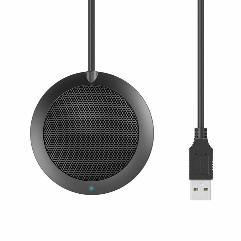 Конференц-микрофон 360 всенаправленный USB конденсаторный для встреч, Черный