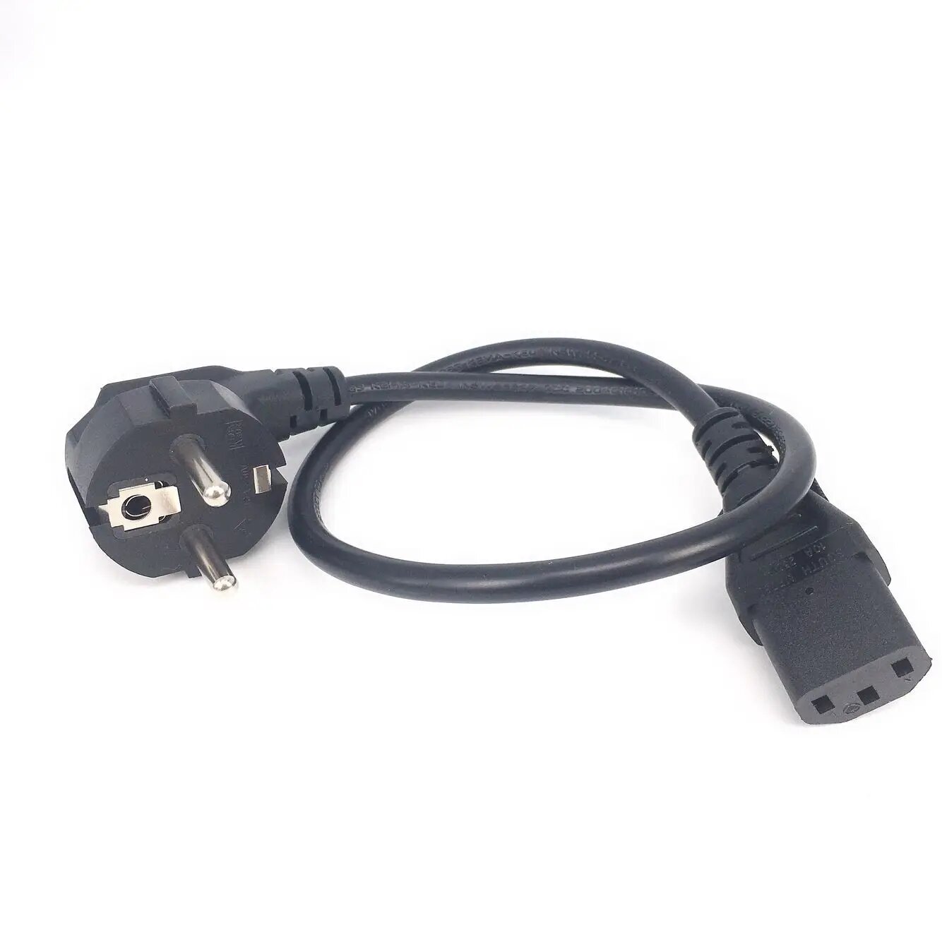 CEE7/7 to IEC C13 Power Cord, 10A/16A, 0.75mm 0.5M