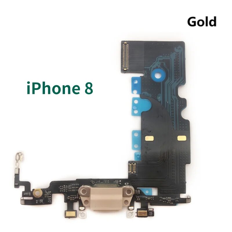 Оригинальная плата USB для зарядного порта, гибкий кабель, разъем для iPhone 7, 7P, 8, 8P plus, зарядный аудиоразъем, запасные части for 8G Gold